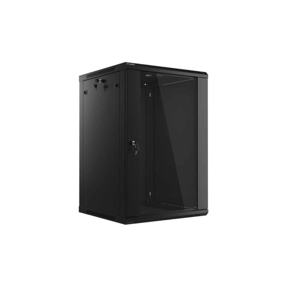 "18U Wall Mount Cabinet with Lockable Door & Removable Side Panels ...