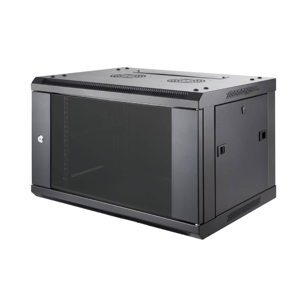 "4U Wall Mount Cabinet with Lockable Front Door & Removable Locking ...